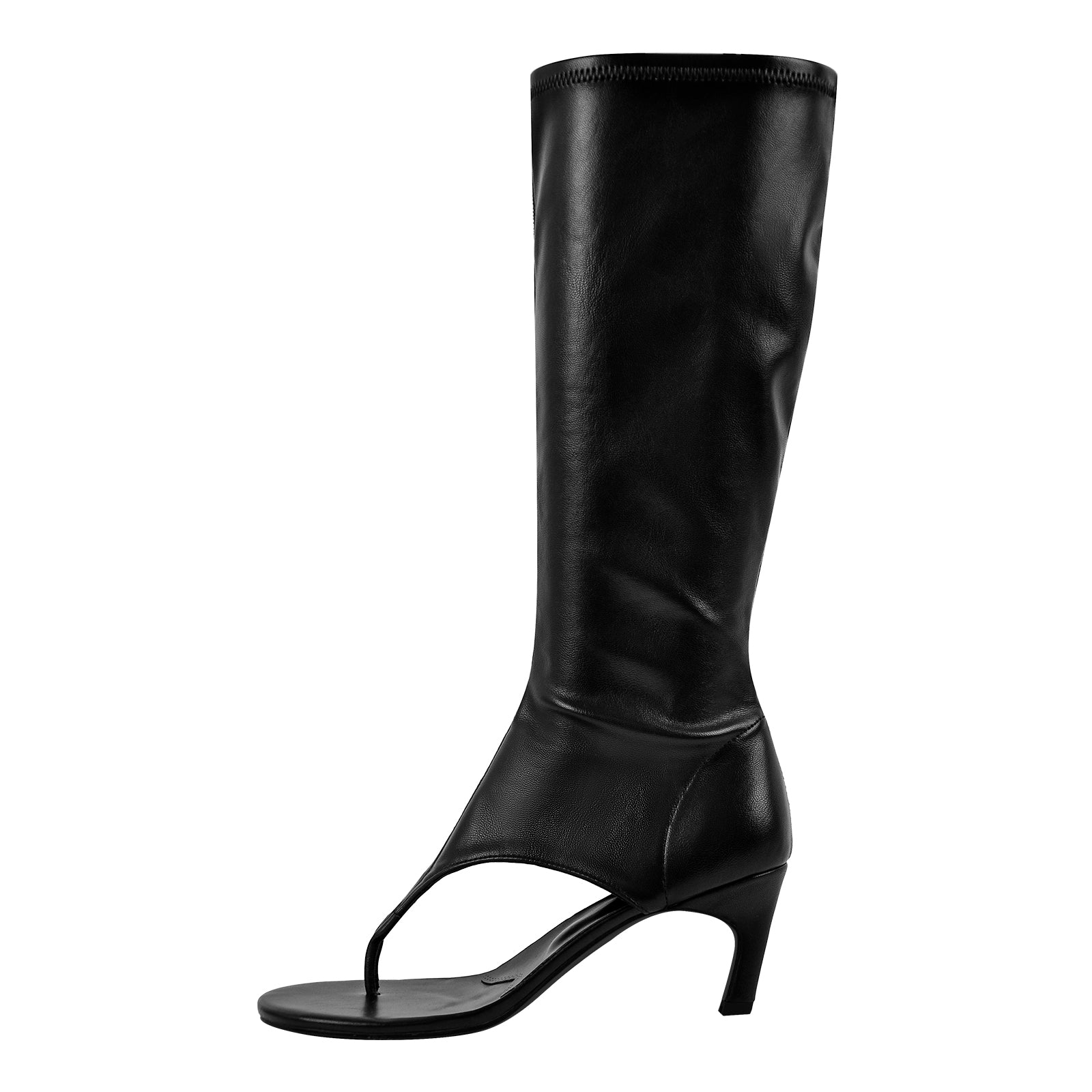 Thong Round Toe Mid-Calf Bootie Sandals – Onlymaker