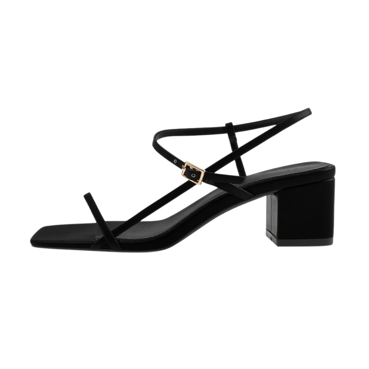 Buckle Strap Square Toe Chunky Heel Sandals – Onlymaker