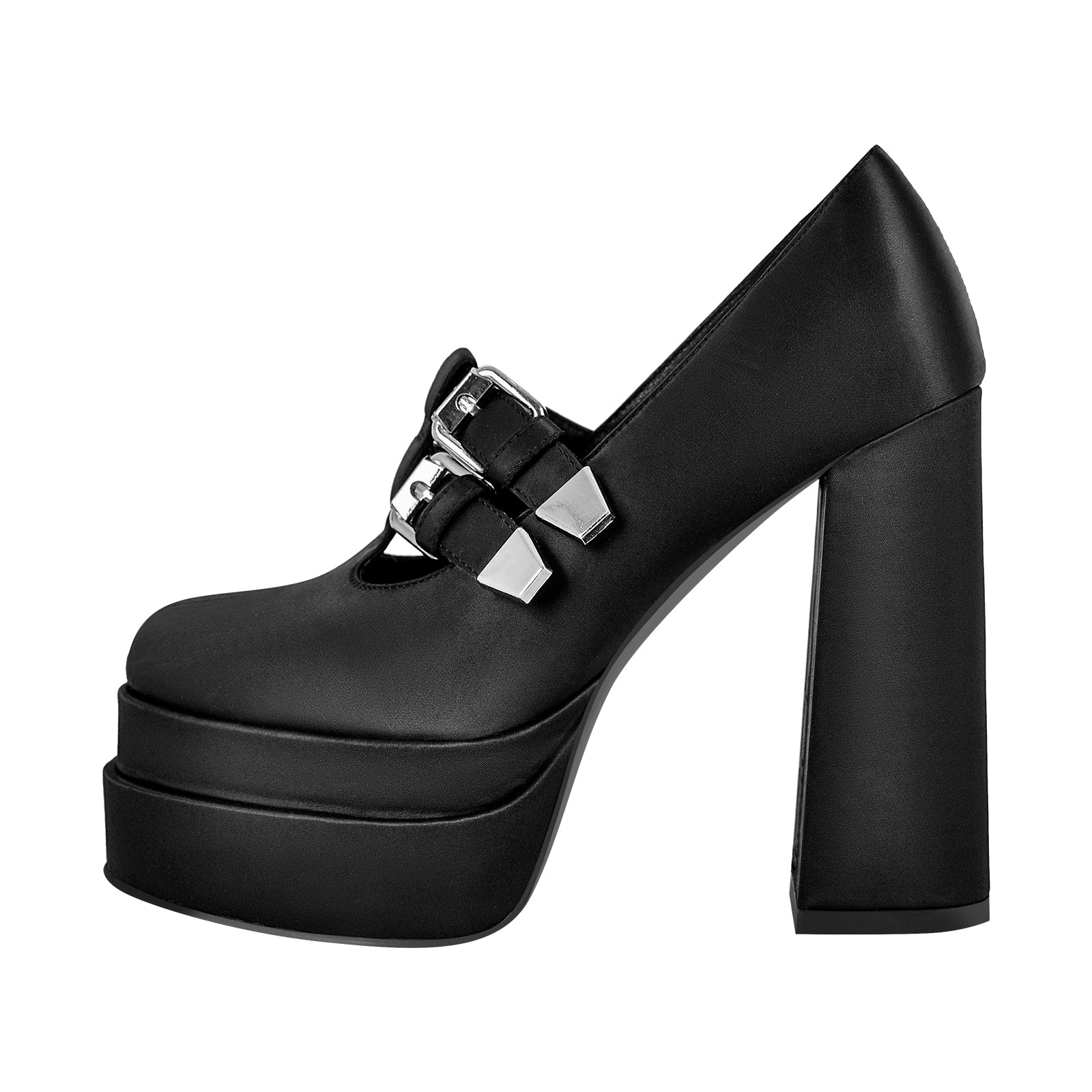 Double Platforms Chunky High Heel Pumps – Onlymaker