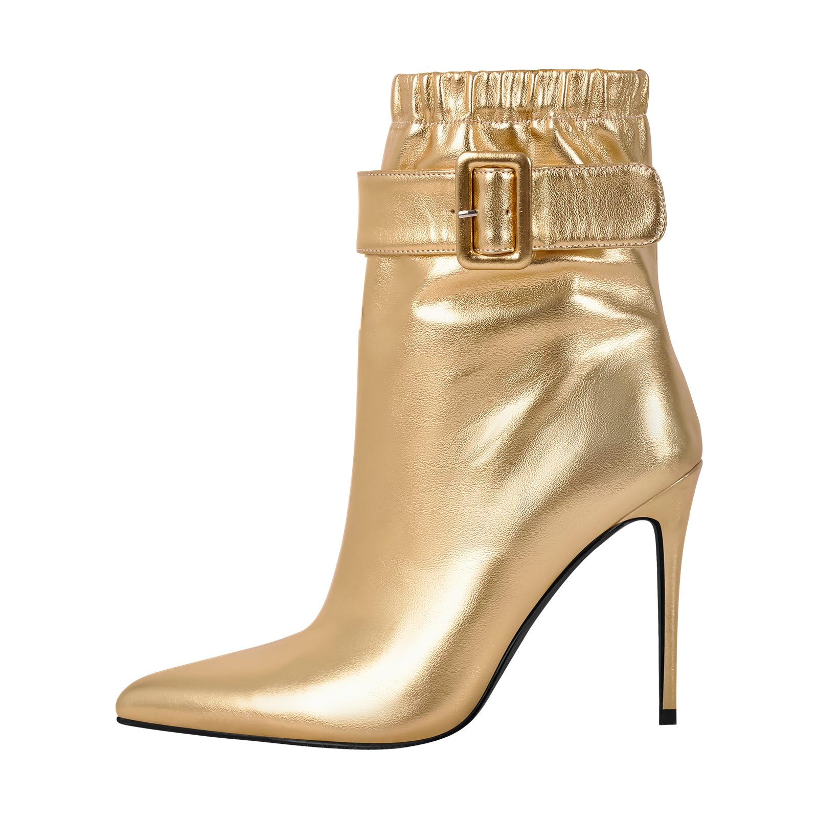 Pointed Toe Buckle Strap Stiletto Ankle Boots – Onlymaker