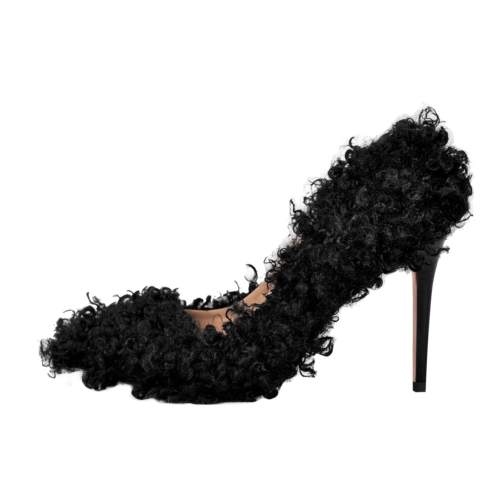 Fluffy Pointed Toe Stiletto High Heel Pumps – Onlymaker
