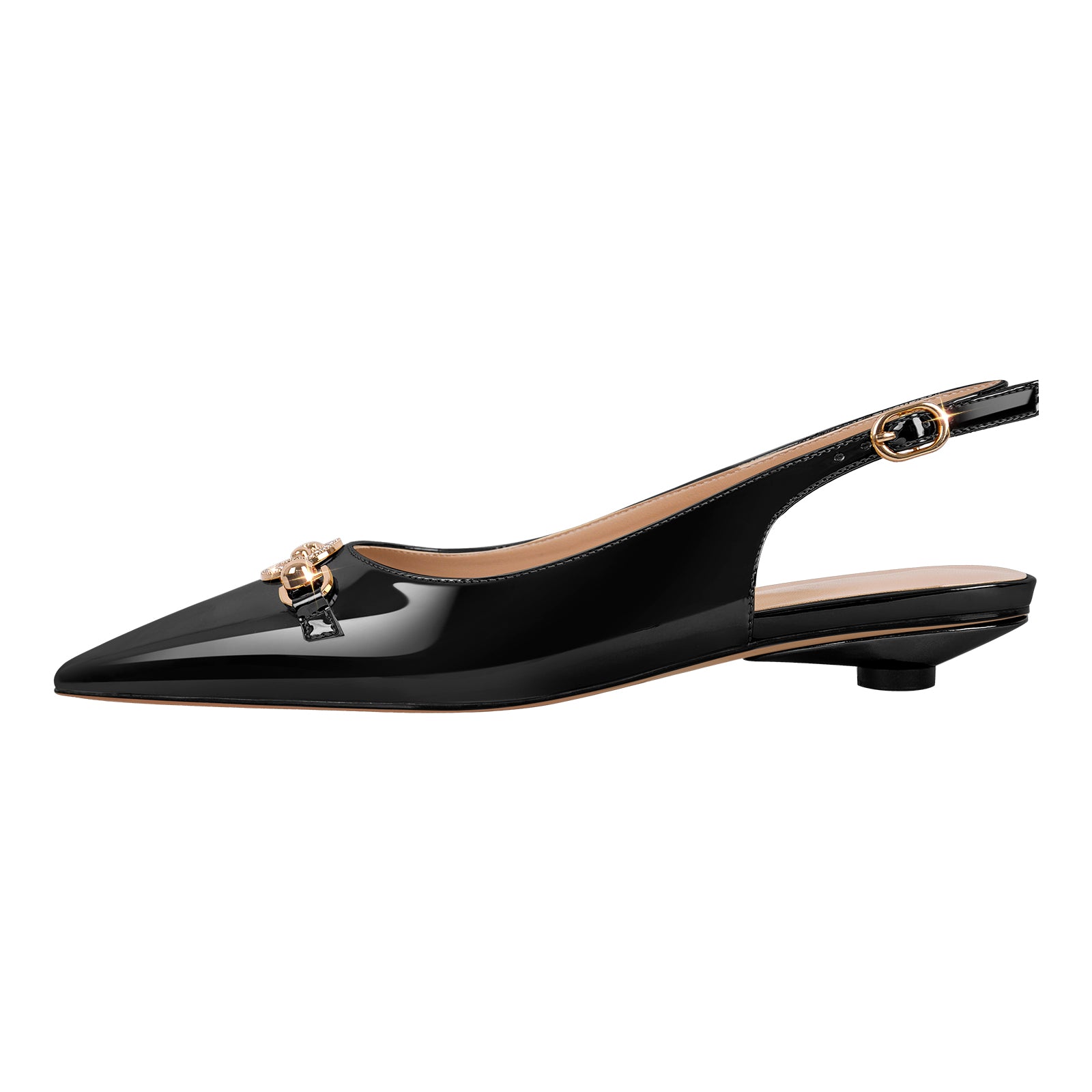 Round Heel Slingback Flats – Onlymaker