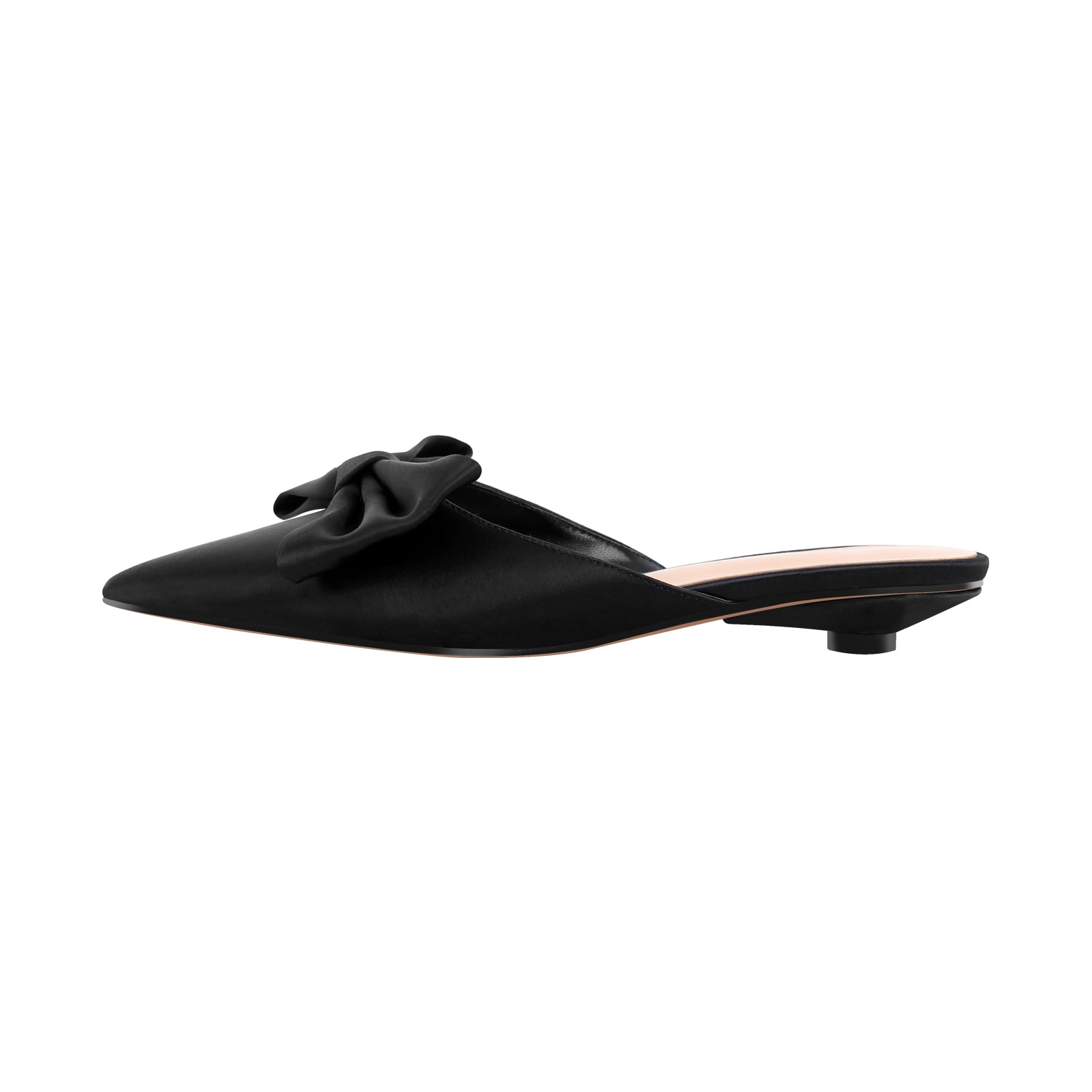 Bow Pointed Toe Mules Round Heel Flats – Onlymaker