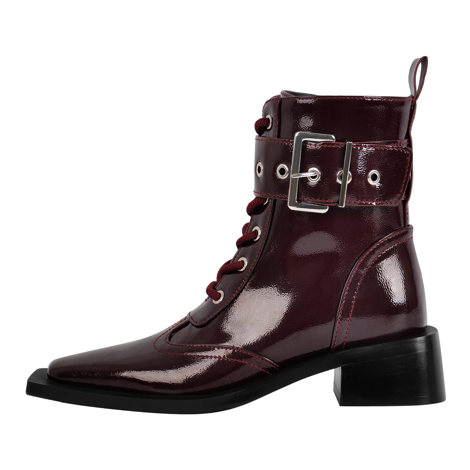Square Toe Buckle Ankle Boots – Onlymaker