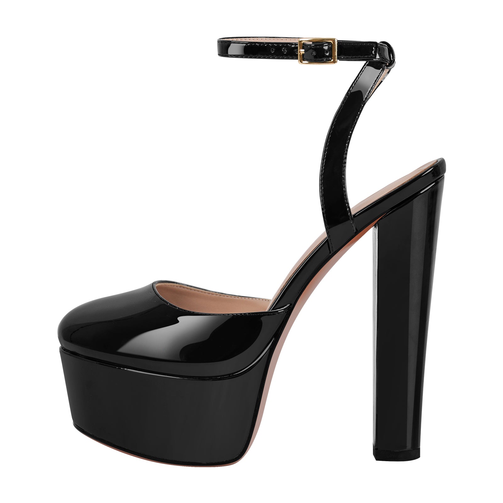 Platform Chunky Heel Ankle Strap Slingback Pumps – Onlymaker