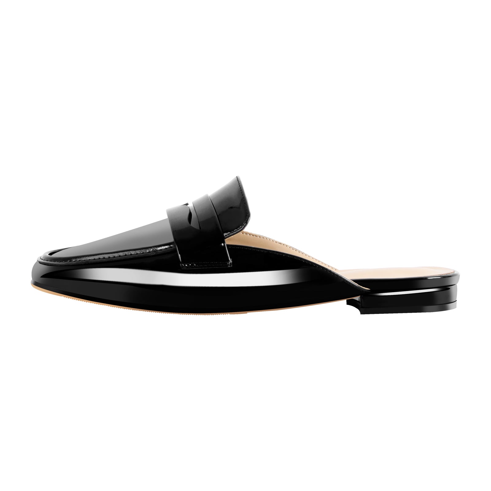 Black Square Toe Mules Flats – Onlymaker