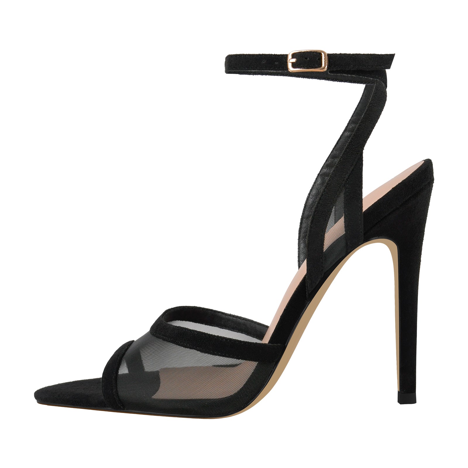 Mesh Pointed Toe Ankle Strap Sandals – Onlymaker