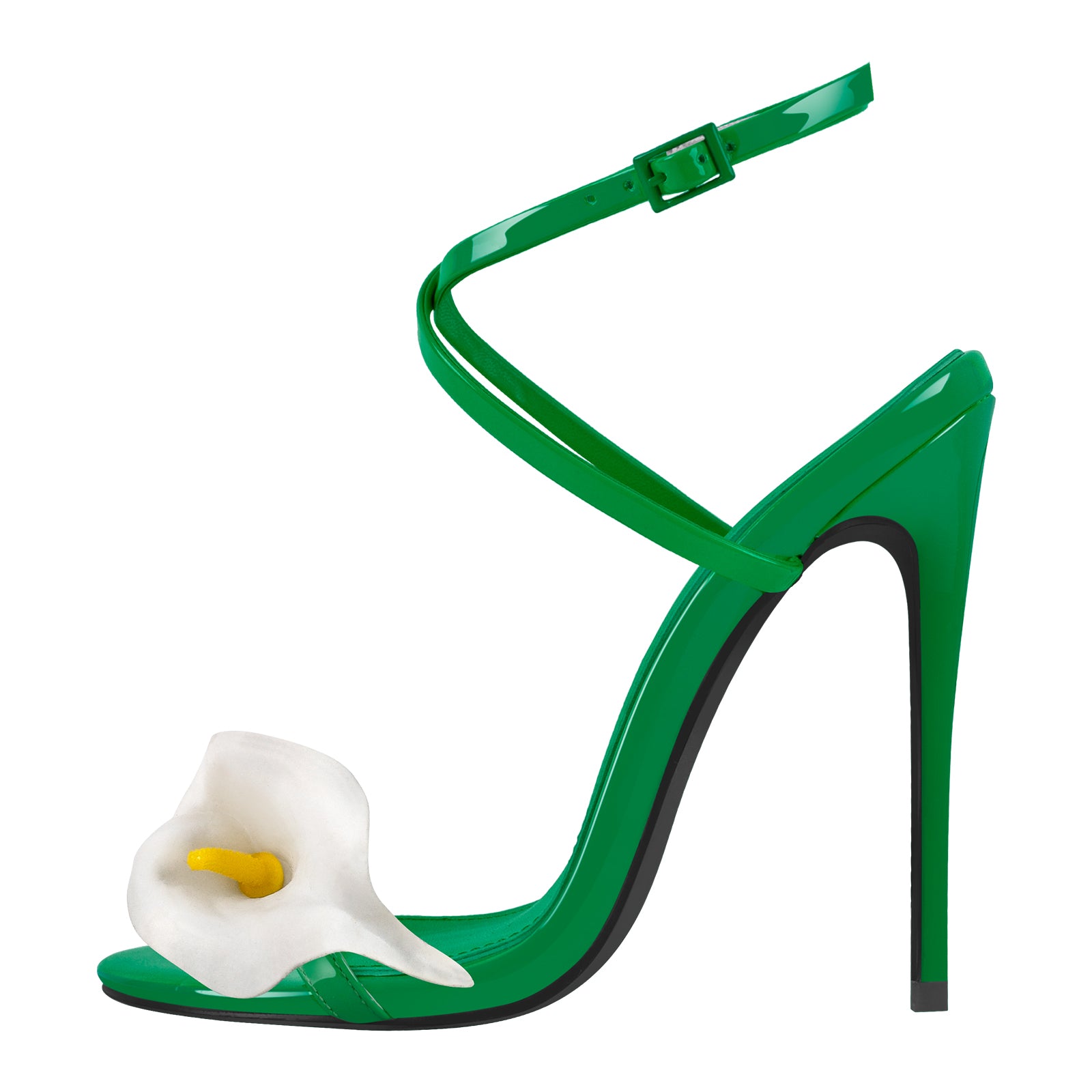 Round Toe Calla Lily Cross Strap Sandals – Onlymaker