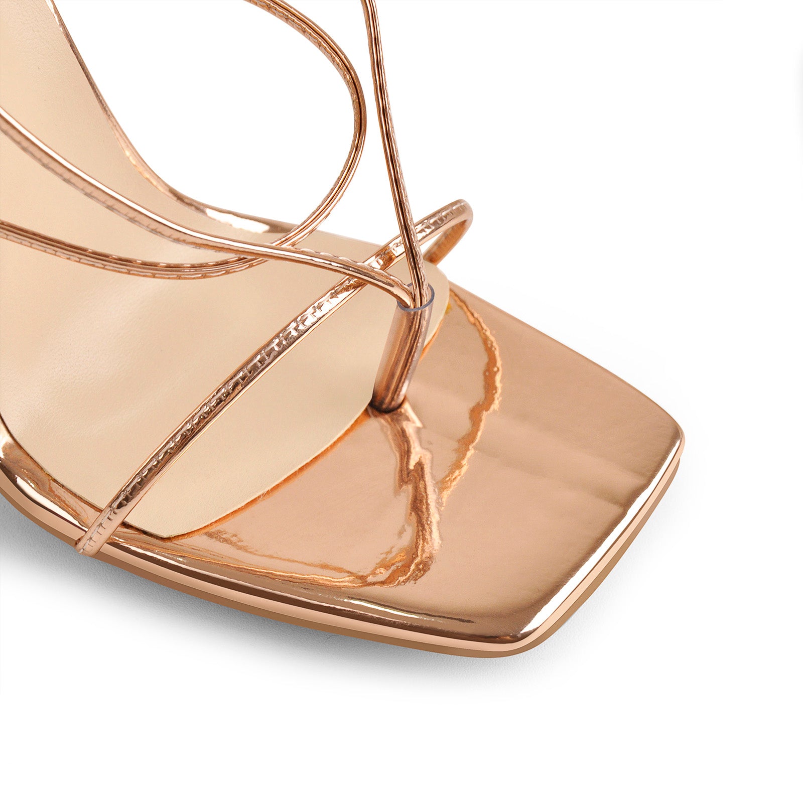 Black Square Toe Strap High Heel Stiletto Sandals – Onlymaker