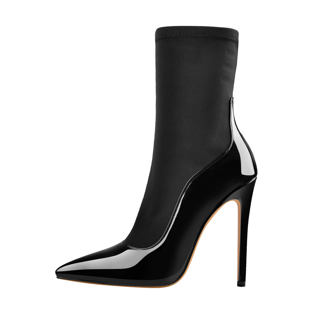 Pointed Toe Minimalistic Stretch Stiletto Ankle Boots – Onlymaker
