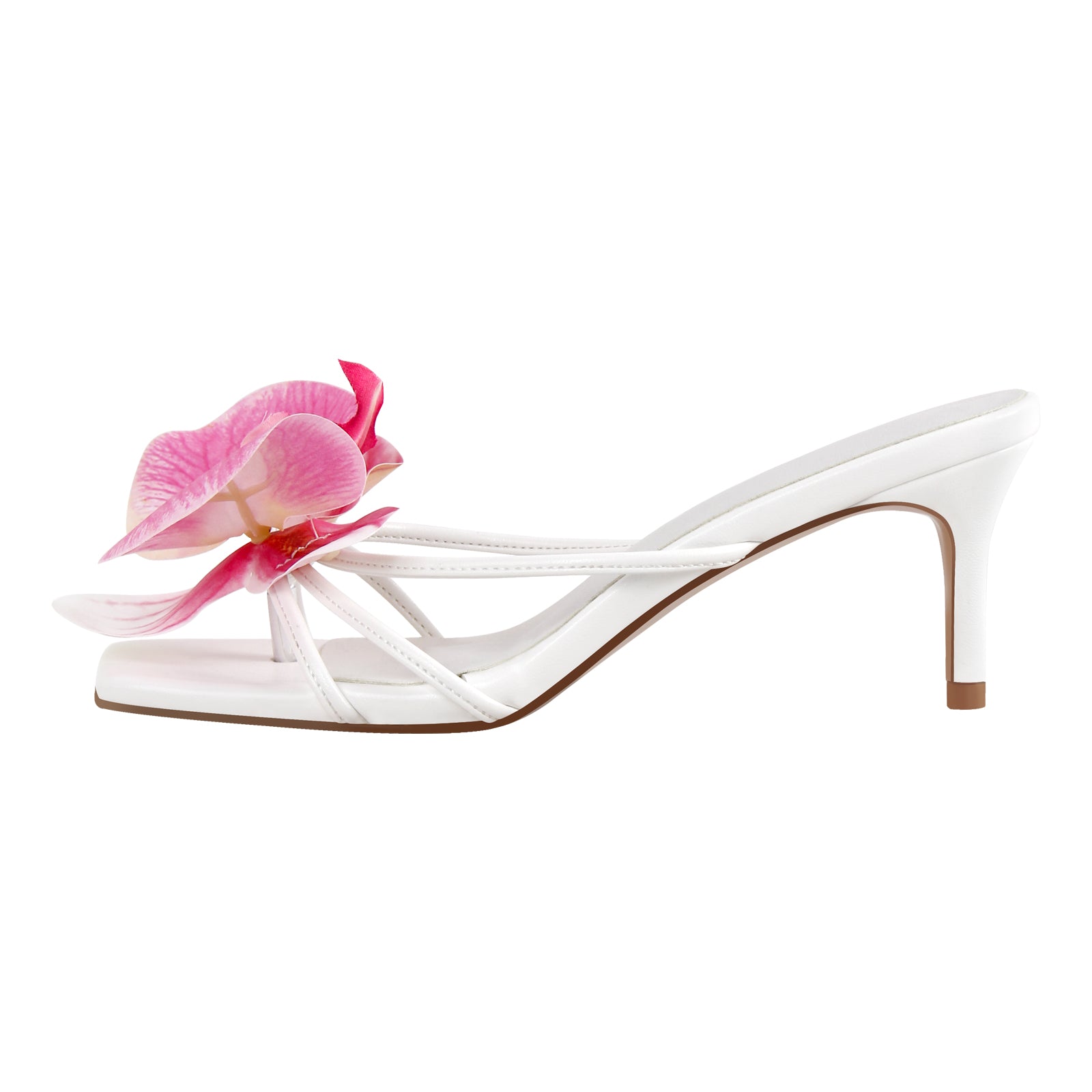 Flower Square Toe Thong Sandals Mules – Onlymaker