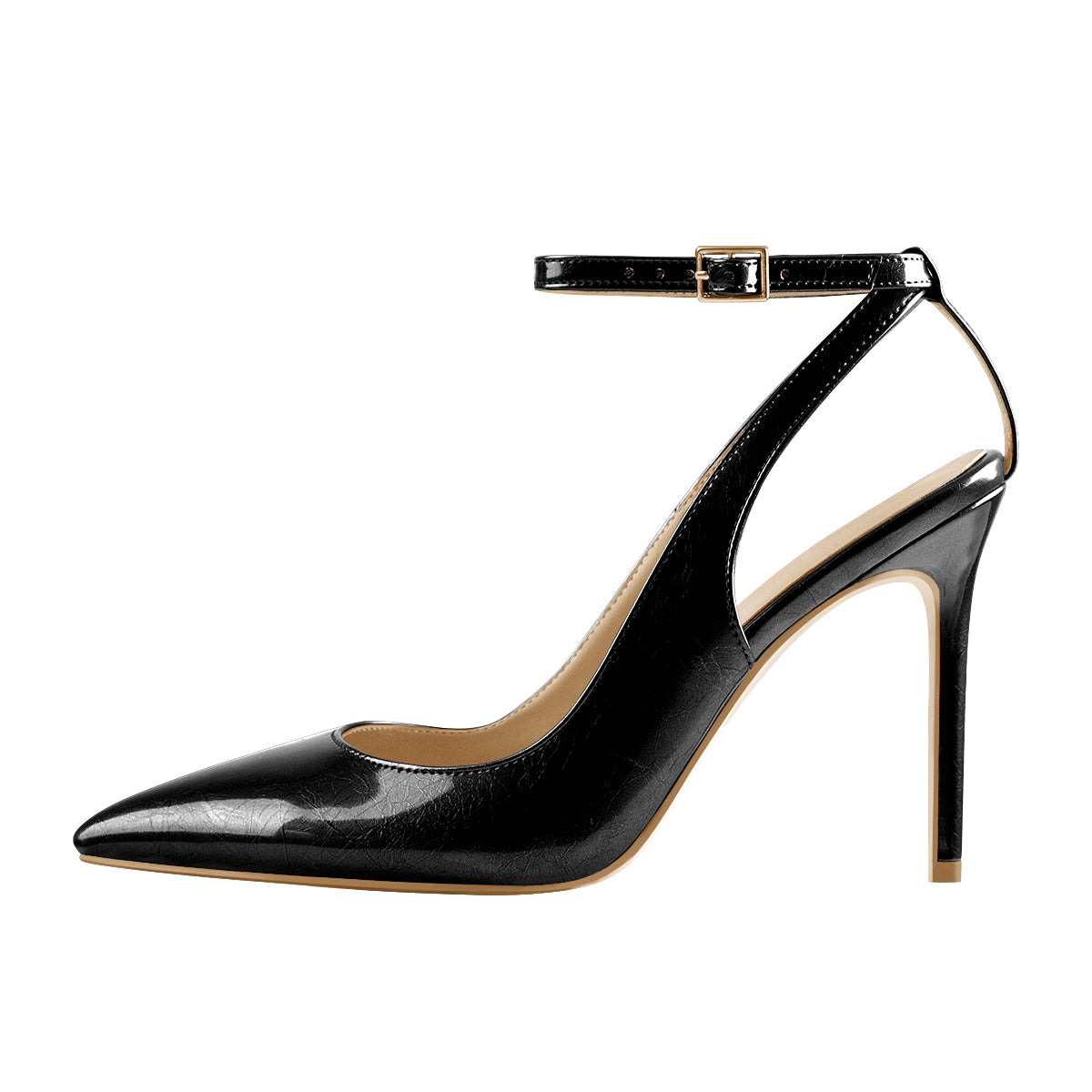Pointed Toe Ankle Strap Stiletto Pumps – Onlymaker