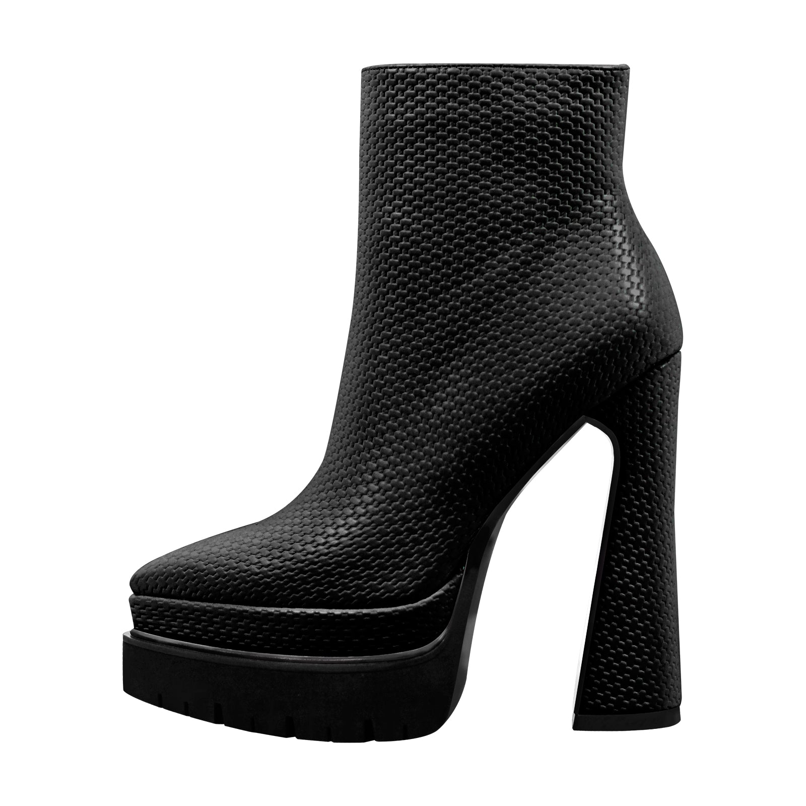 Double Platform Pointed Toe Zipper Ankle Boots – Onlymaker
