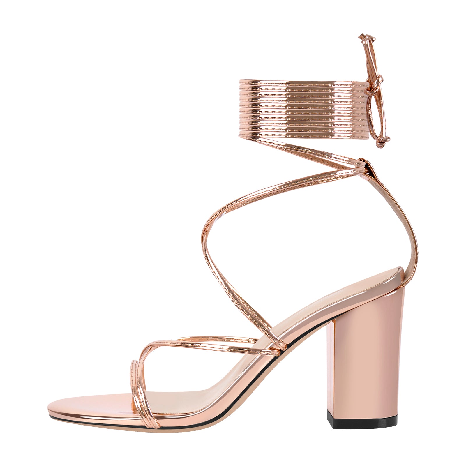 Open Toe Lace-up Chunky Sandals – Onlymaker