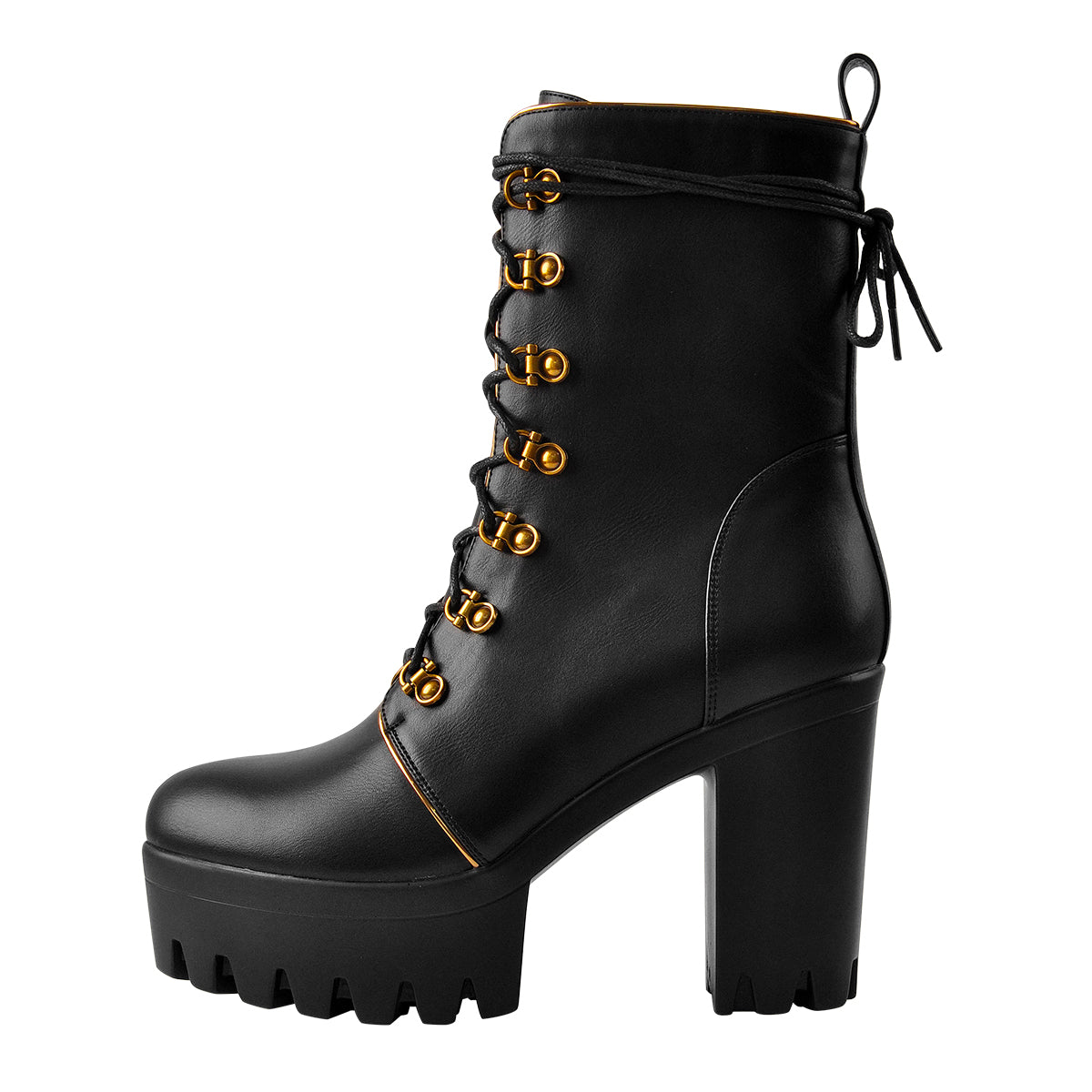 Black Platform Chunky High Heels Ankle Boots – Onlymaker