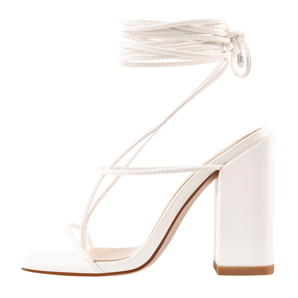 Ankle Strap Square Toe Chunky Heels Sandals – Onlymaker